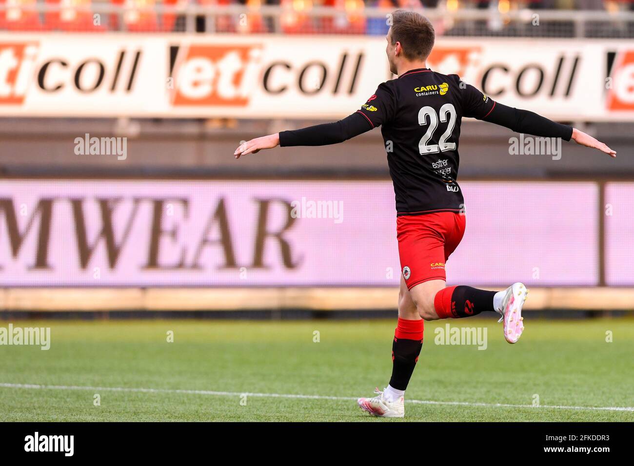 ROTTERDAM, NETHERLANDS - APRIL 30: 2-0 SBV Excelsior, goal by Reuven Niemeijer of SBV Excelsior ...