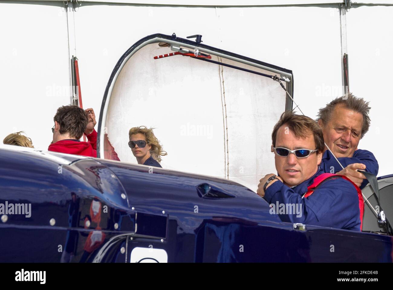 Pilot Gerald Cooper preparing to take part in the World Aerobatic ...