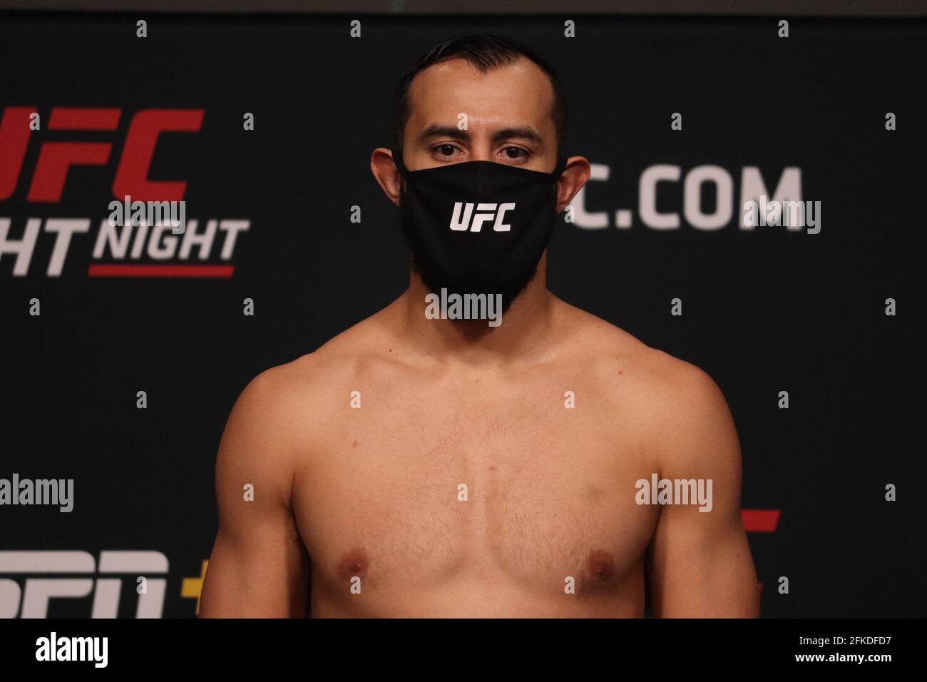 Las Vegas, Nevada, USA. 30th Apr, 2021. Dominick Reyes poses on the ...