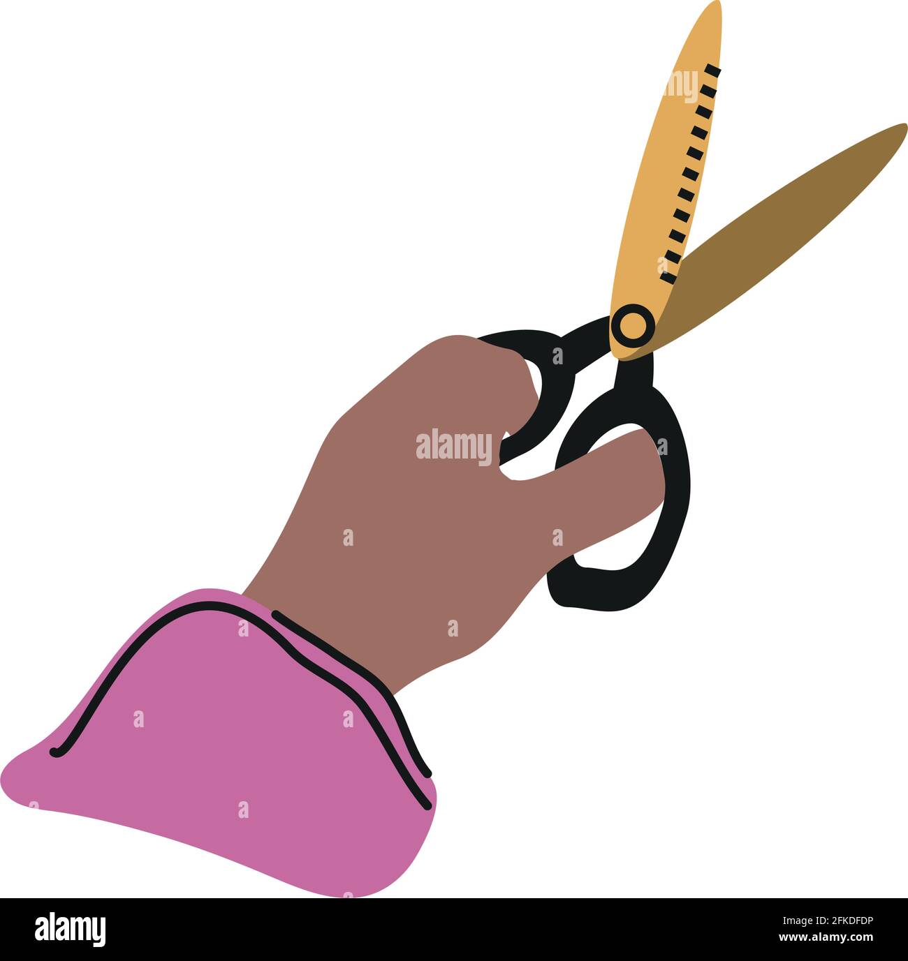 hand with scissor Stock Vector Image & Art - Alamy