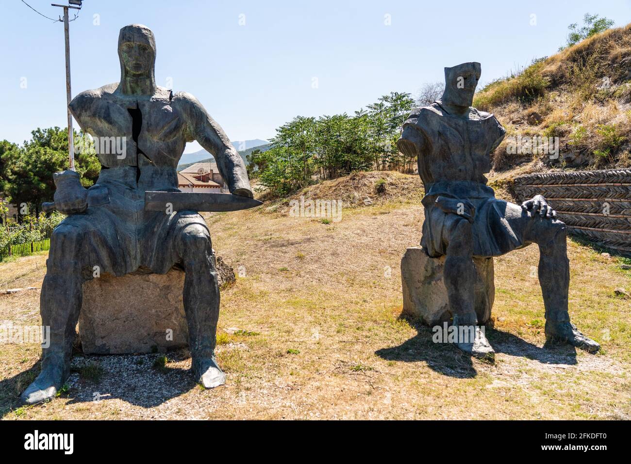 Memorial to Georgian heroes in the city of Gori, Georgia Stock Photo ...