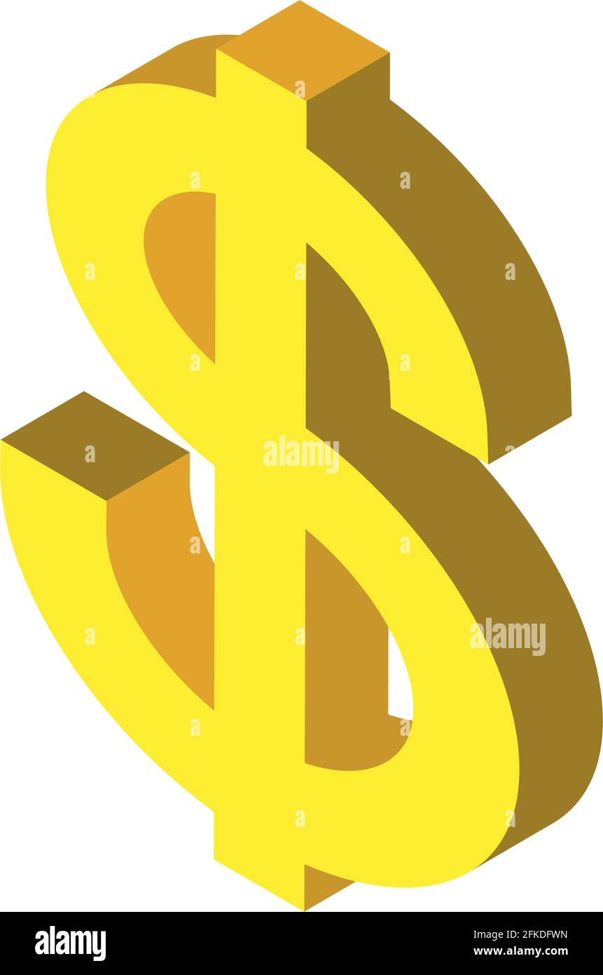 dollar sign isometric Stock Vector Image & Art - Alamy
