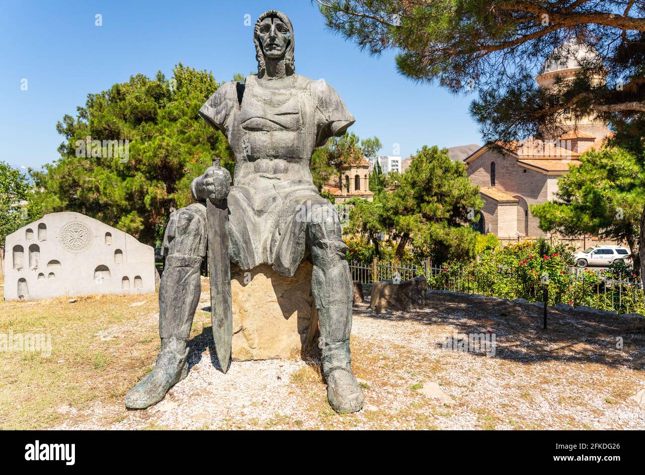 Memorial to Georgian heroes in the city of Gori, Georgia Stock Photo ...