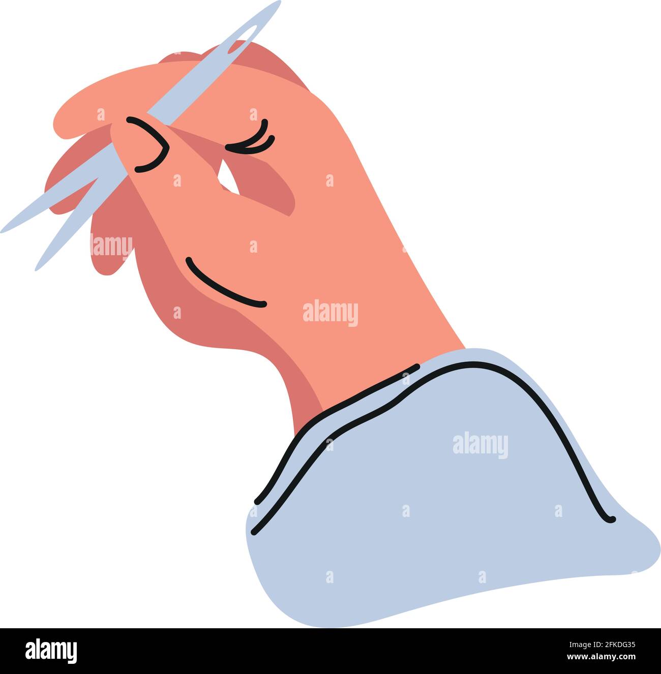 hand with thread nipper Stock Vector Image & Art - Alamy