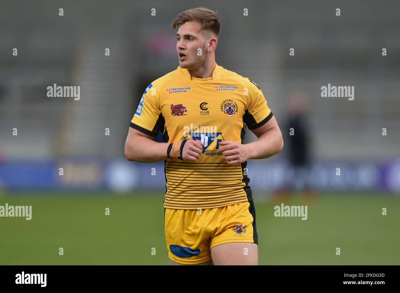 Eccles, UK. 30th Apr, 2021. Brad Martin (28) of Castleford Tigers ...
