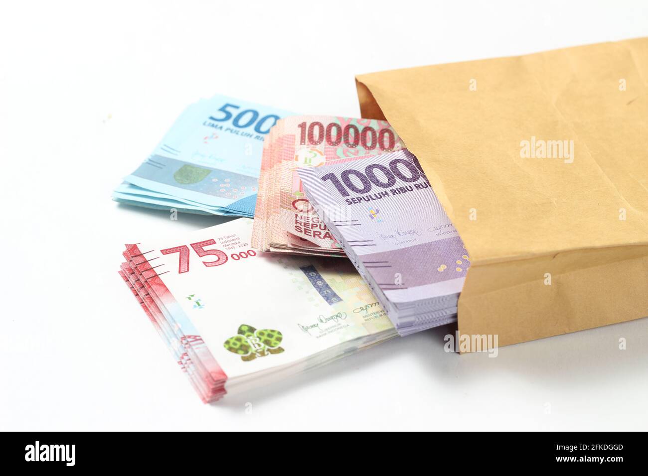 Random Layout Photo Rupiah Paper Money, 10000, 50000, 100000 and 75000 ...