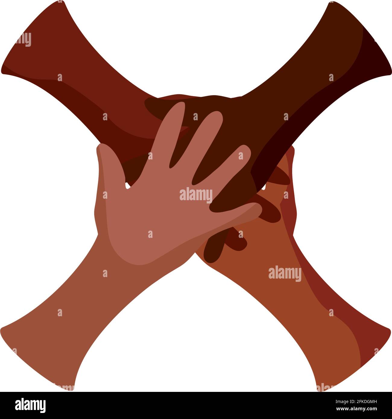 black hands together Stock Vector Image & Art - Alamy