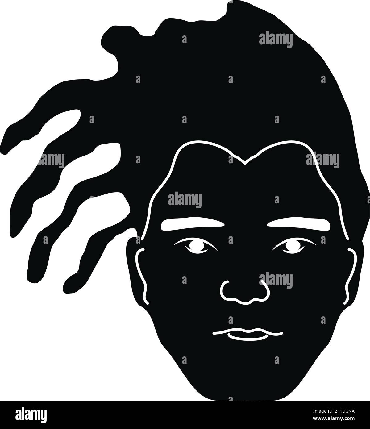 black head man Stock Vector Image & Art - Alamy
