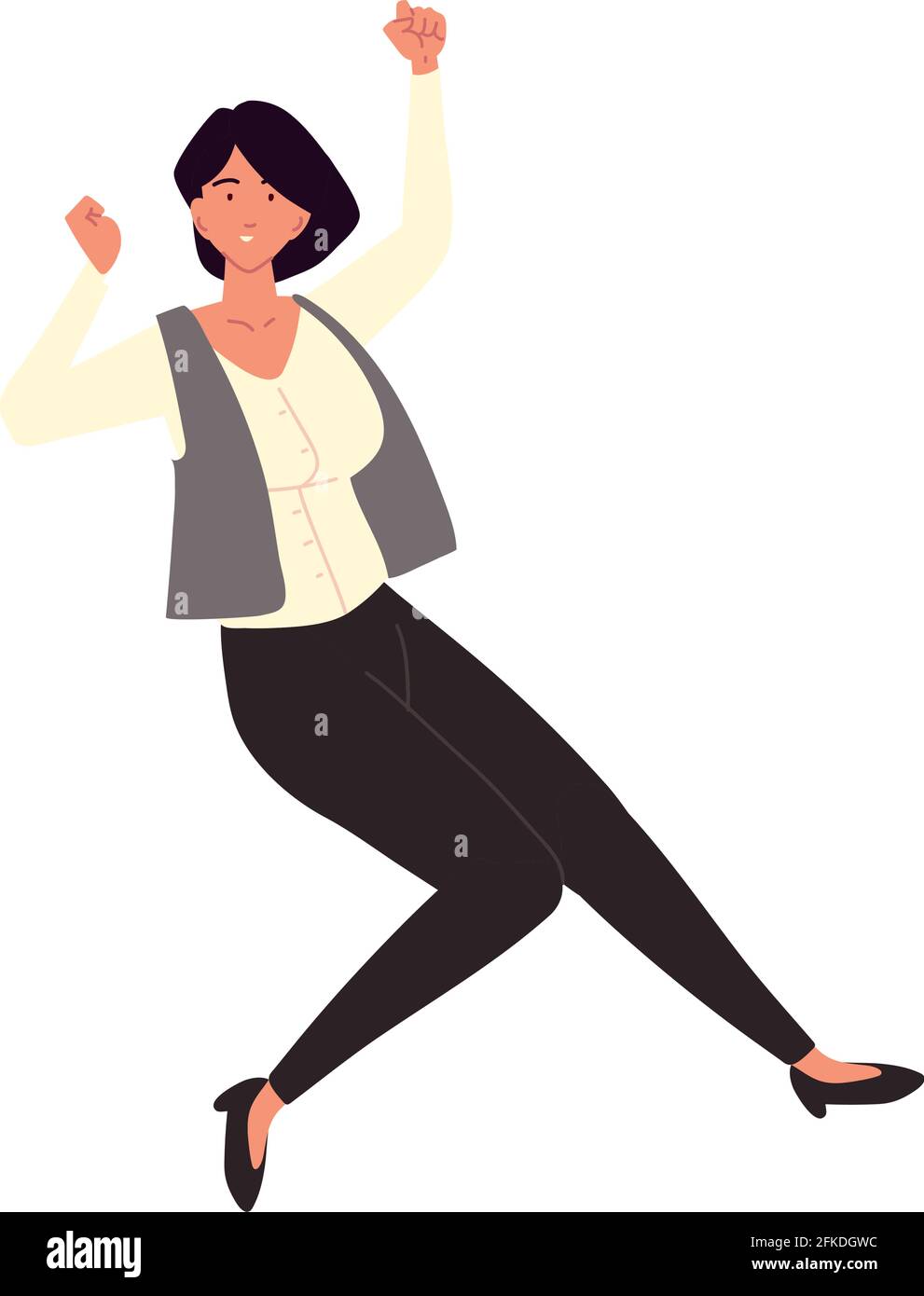 happy business woman Stock Vector Image & Art - Alamy