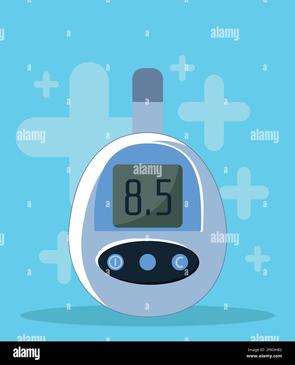 diabetes meter test Stock Vector Image & Art - Alamy