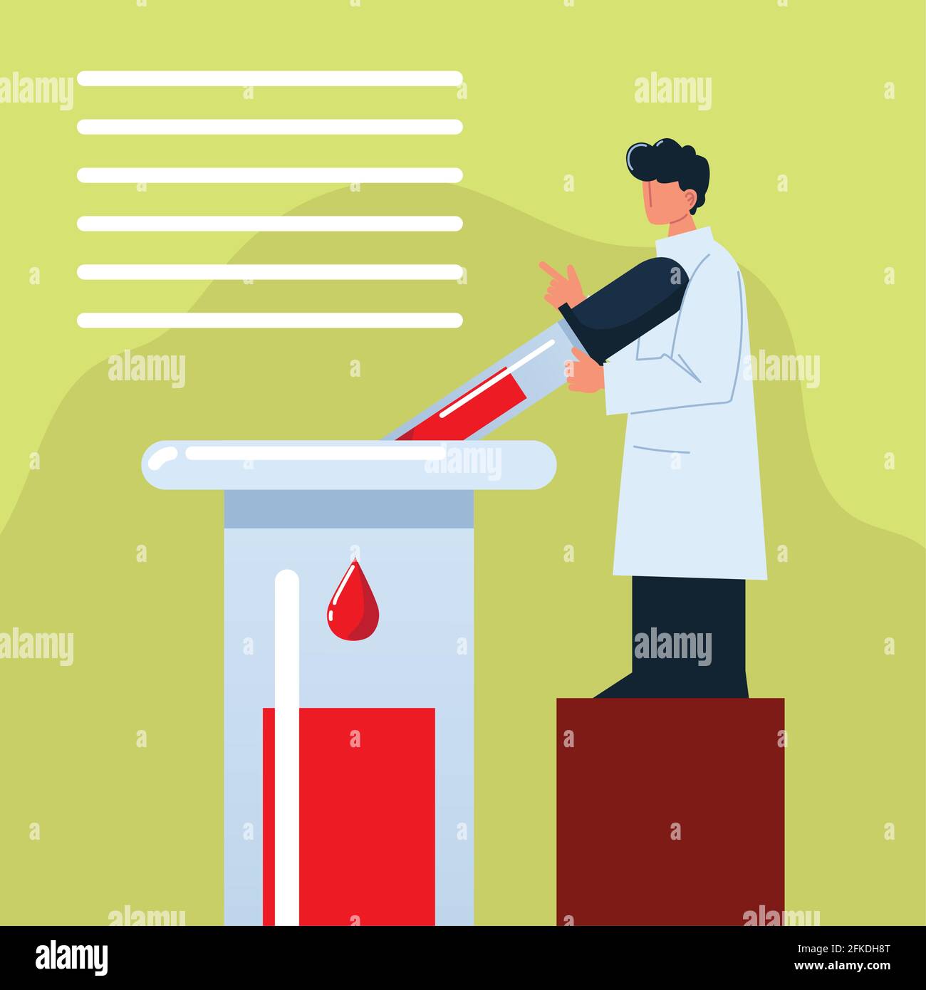 doctor analysis blood Stock Vector Image & Art - Alamy