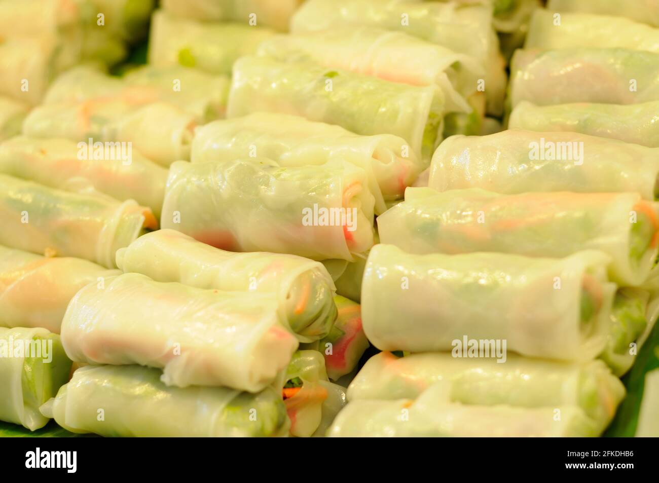 Fresh Thai Spring Rolls Stock Photo - Alamy