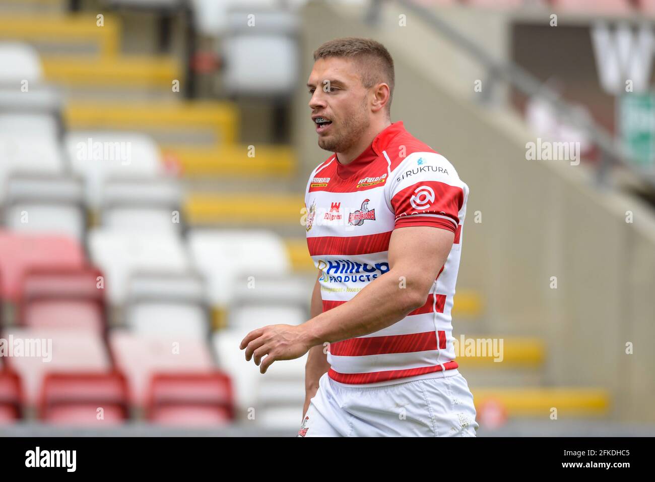 Matty Russell (2) of Leigh Centurions in action during the game Stock ...