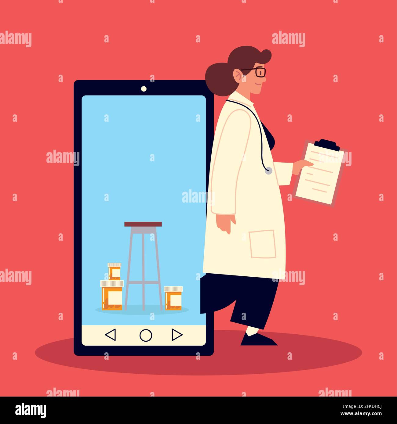Virtual medical services Stock Vector Images - Alamy