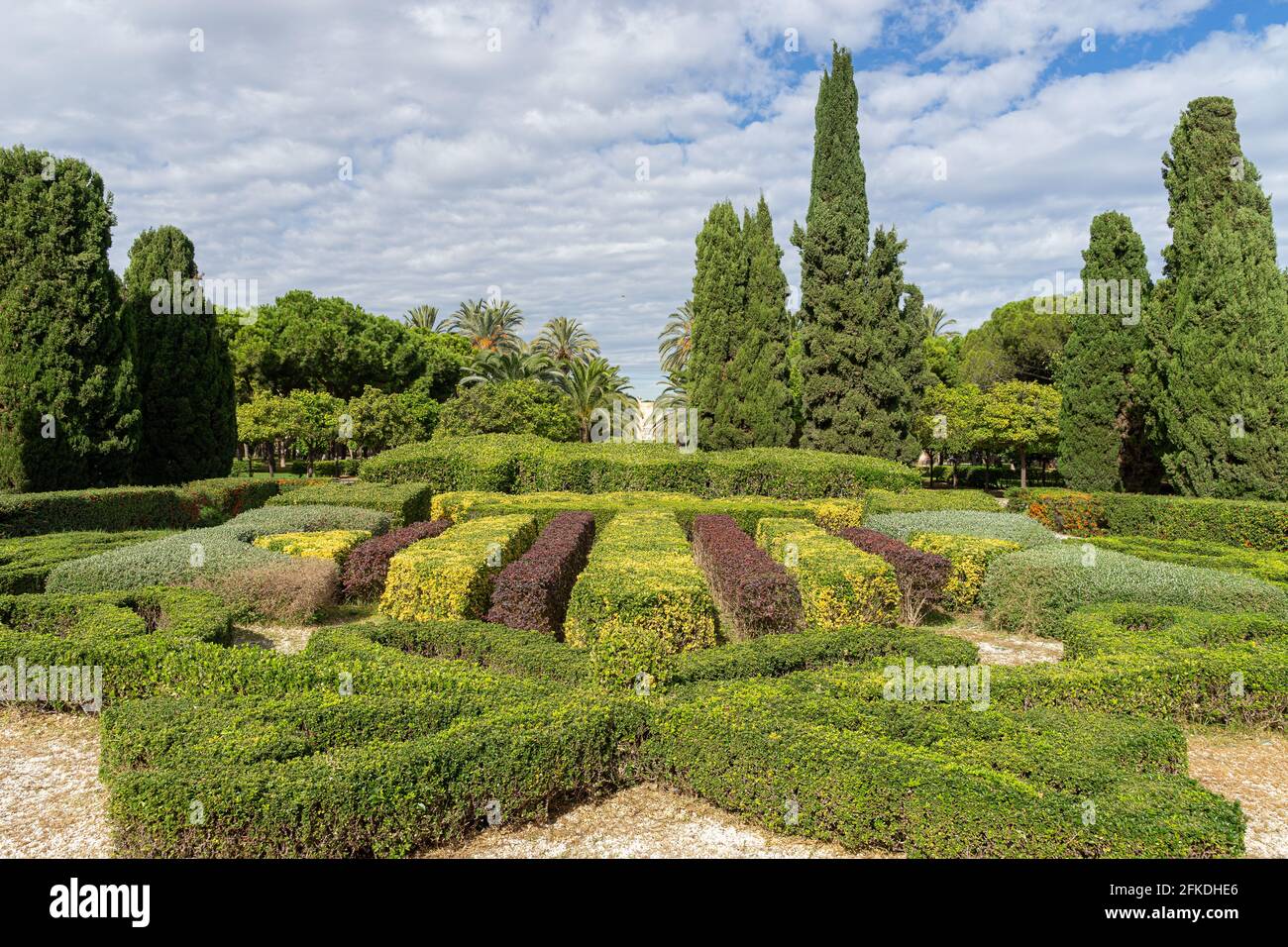 Beautiful green city park in the morning. Valencia, Spain Stock Photo ...