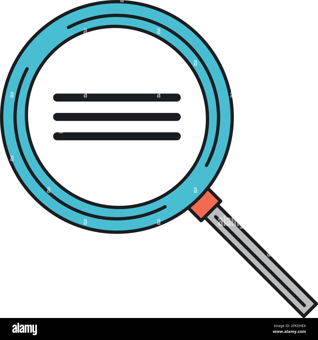magnifier analysis data Stock Vector Image & Art - Alamy