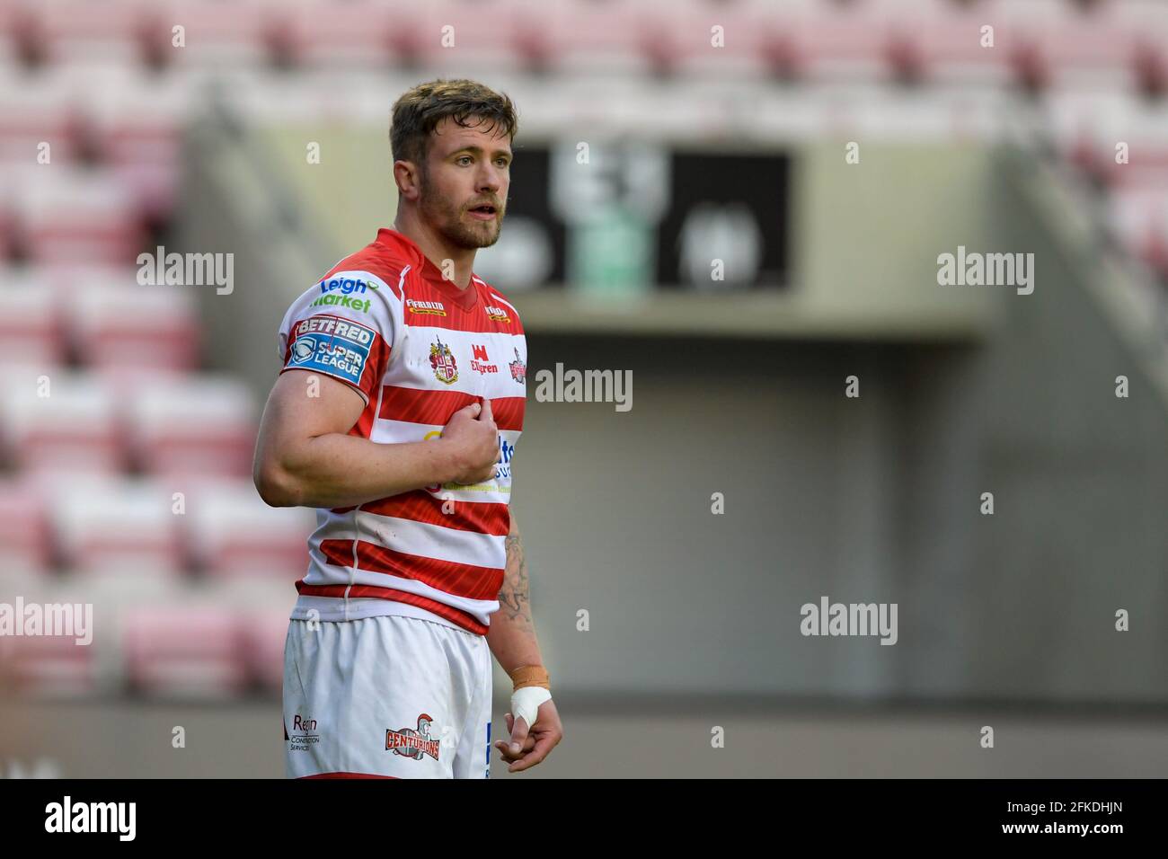 Ben Hellewell (11) of Leigh Centurions in action during the game Stock ...