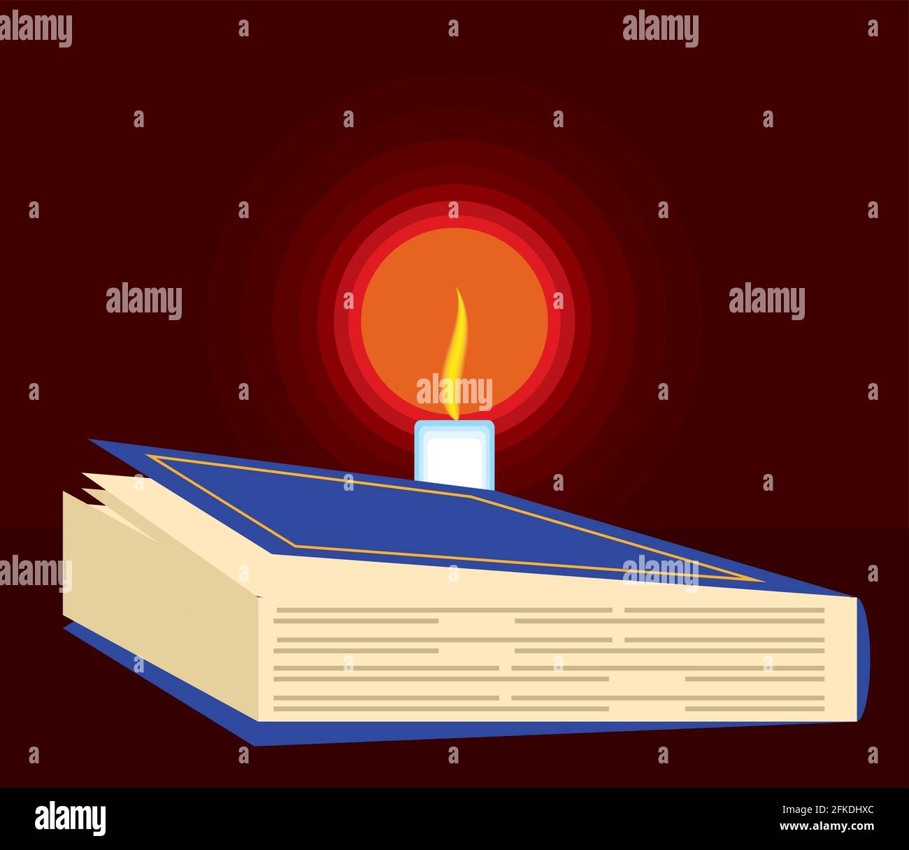 book and candle Stock Vector Image & Art - Alamy
