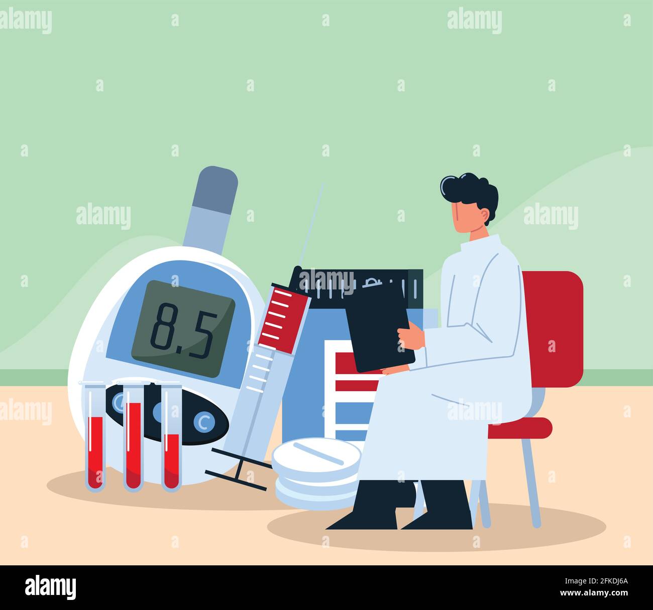 diabetes doctor treatment Stock Vector Image & Art - Alamy
