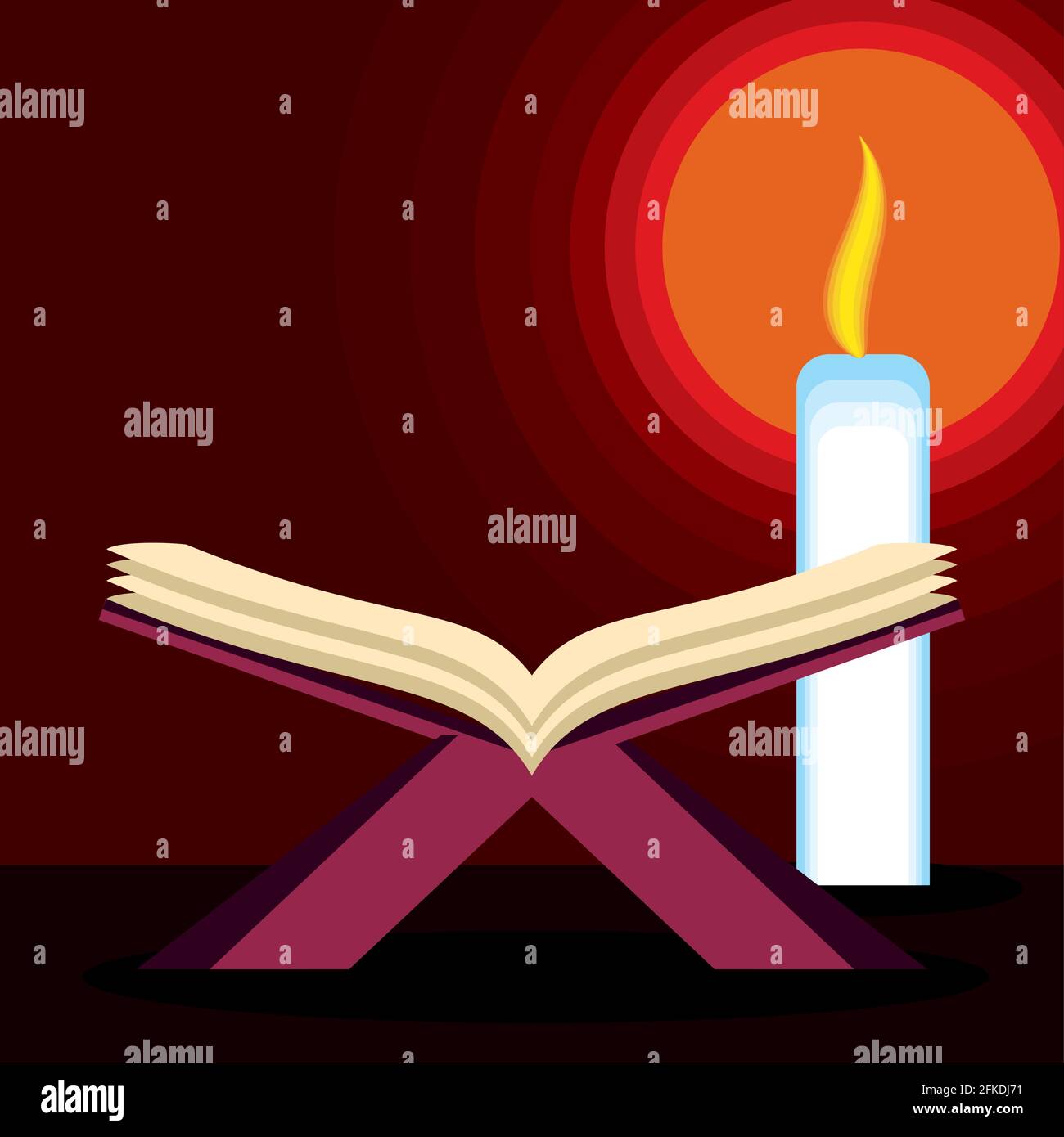 book with candle Stock Vector Image & Art - Alamy