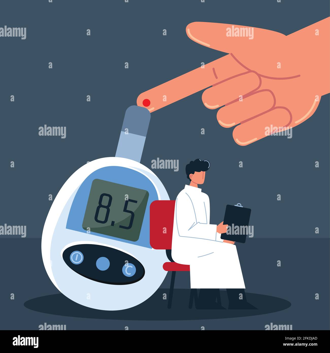 diabetes control glucometer Stock Vector Image & Art - Alamy