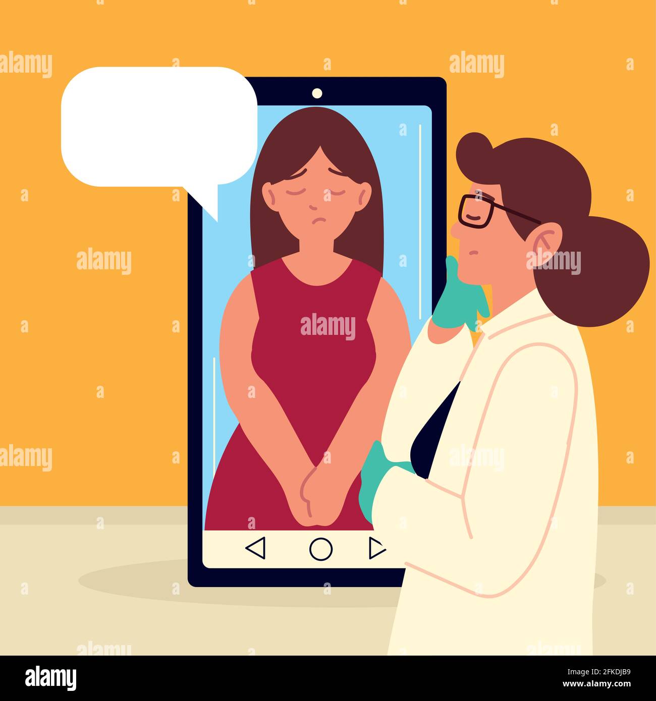 sad patient and doctor Stock Vector Image & Art - Alamy