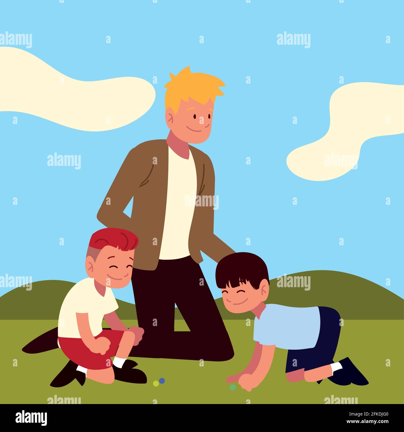 man kids playing Stock Vector Image & Art - Alamy