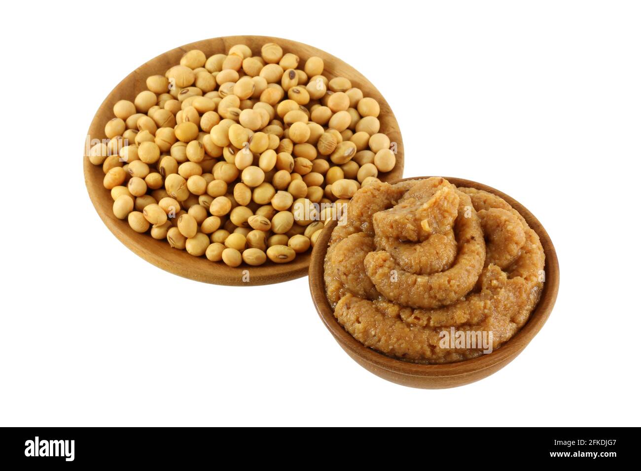 A Bowl of Thick Miso Paste next to Dried Soybeans Stock Photo - Alamy
