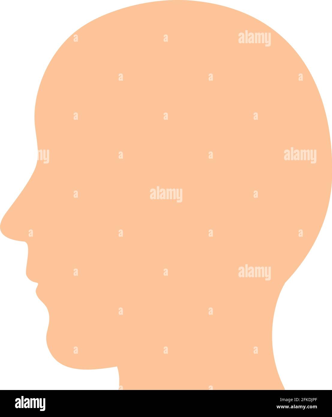 human head profile on background Stock Vector Image & Art - Alamy