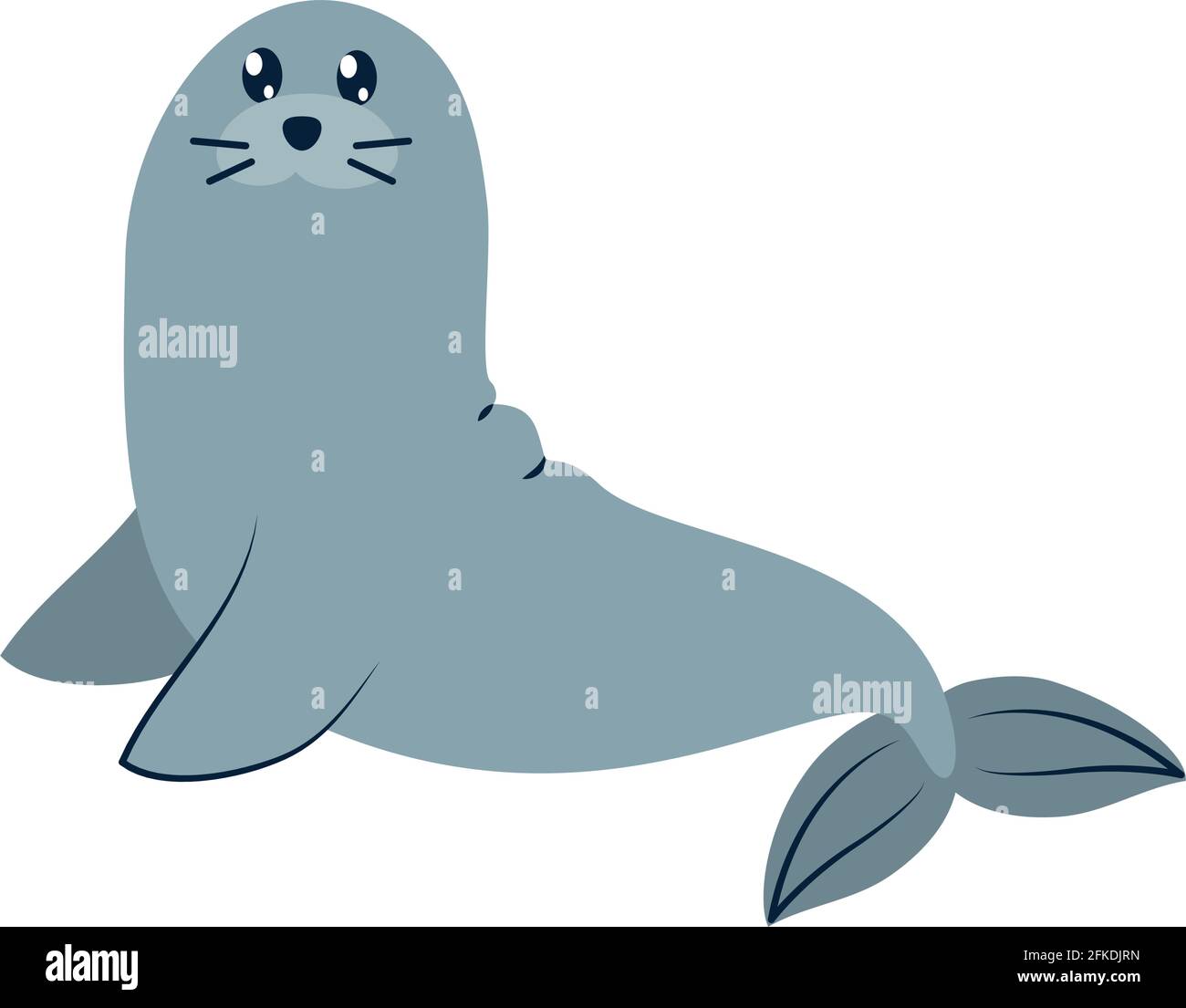 cute seal on white background Stock Vector Image & Art - Alamy