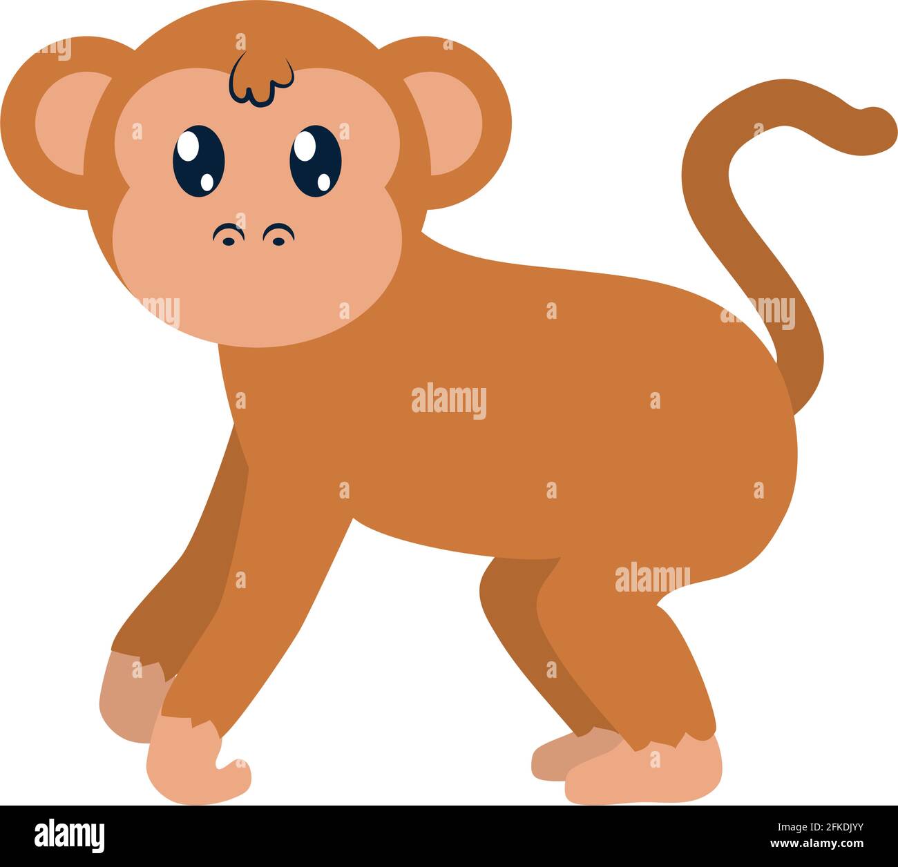 cute monkey on white background Stock Vector Image & Art - Alamy