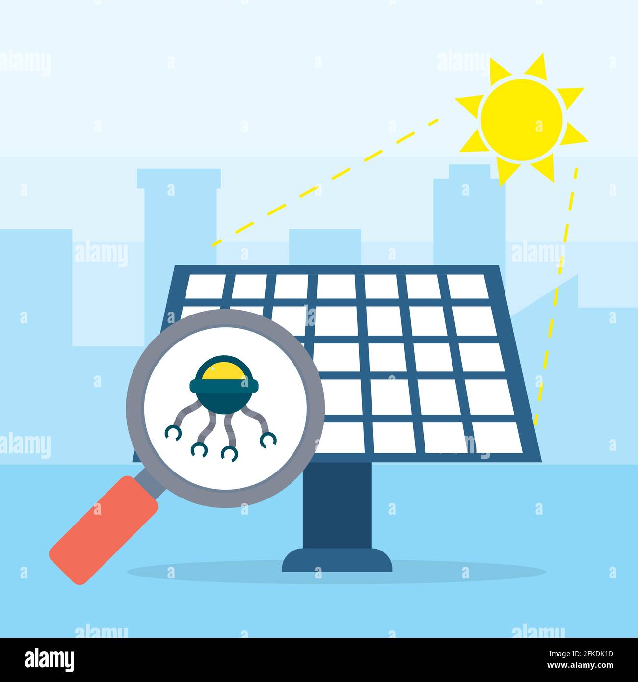 nanotechnology illustration with solar panel Stock Vector Image & Art ...