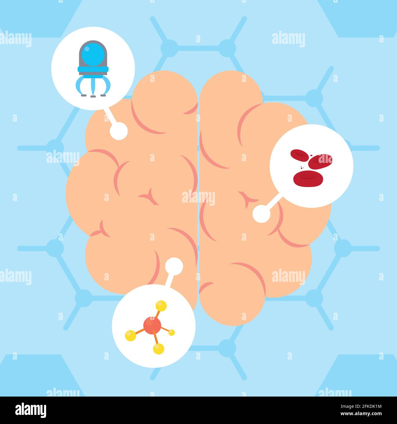 nanobrain illustration with related icons Stock Vector Image & Art - Alamy