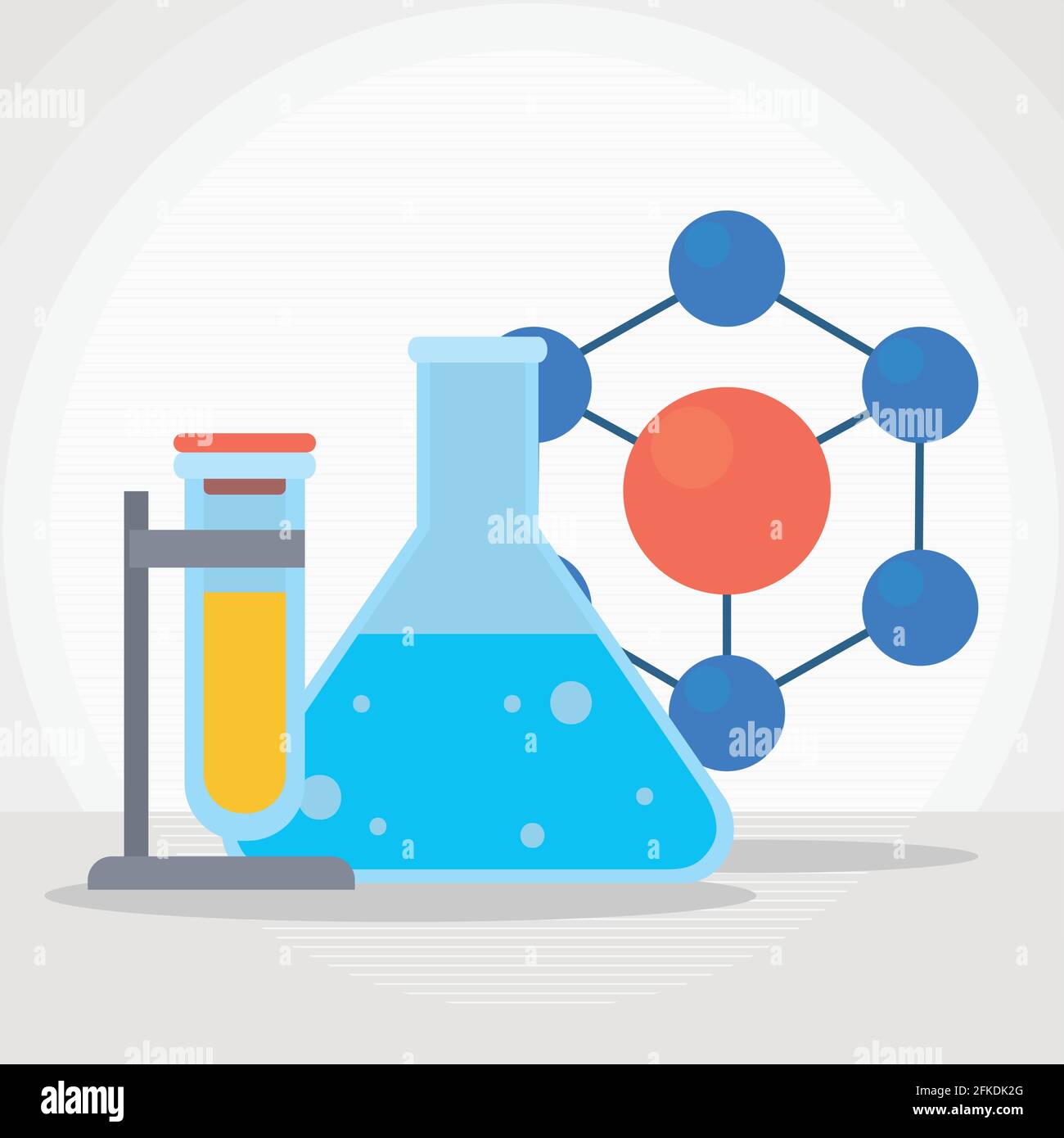 chemical beakers and node illustration Stock Vector Image & Art - Alamy