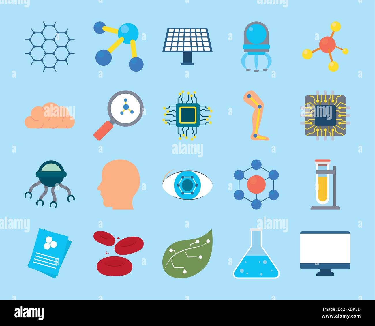 icon set of nanotechnology design Stock Vector Image & Art - Alamy