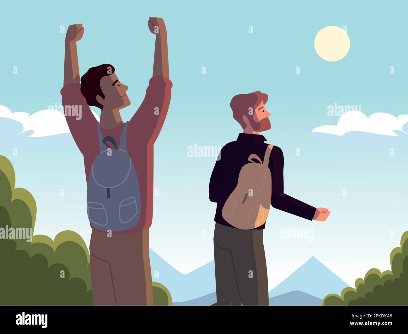 men with backpack Stock Vector Image & Art - Alamy