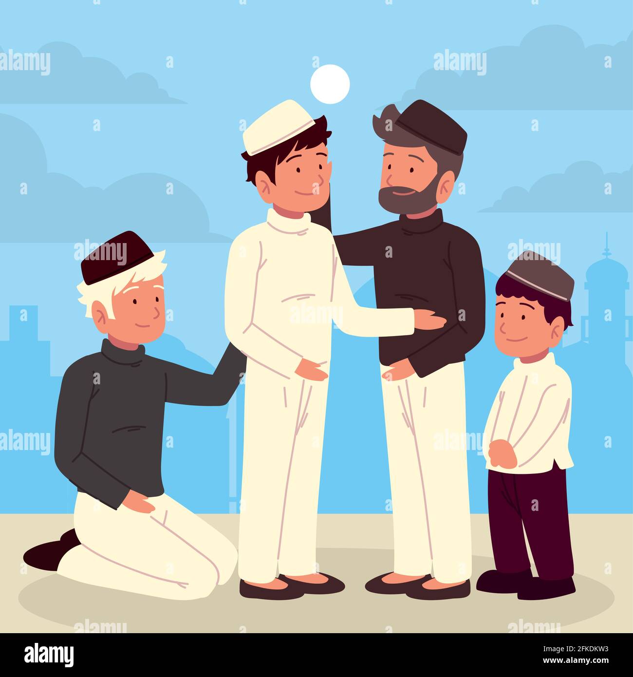 various cartoon Islam men Stock Vector Image & Art - Alamy