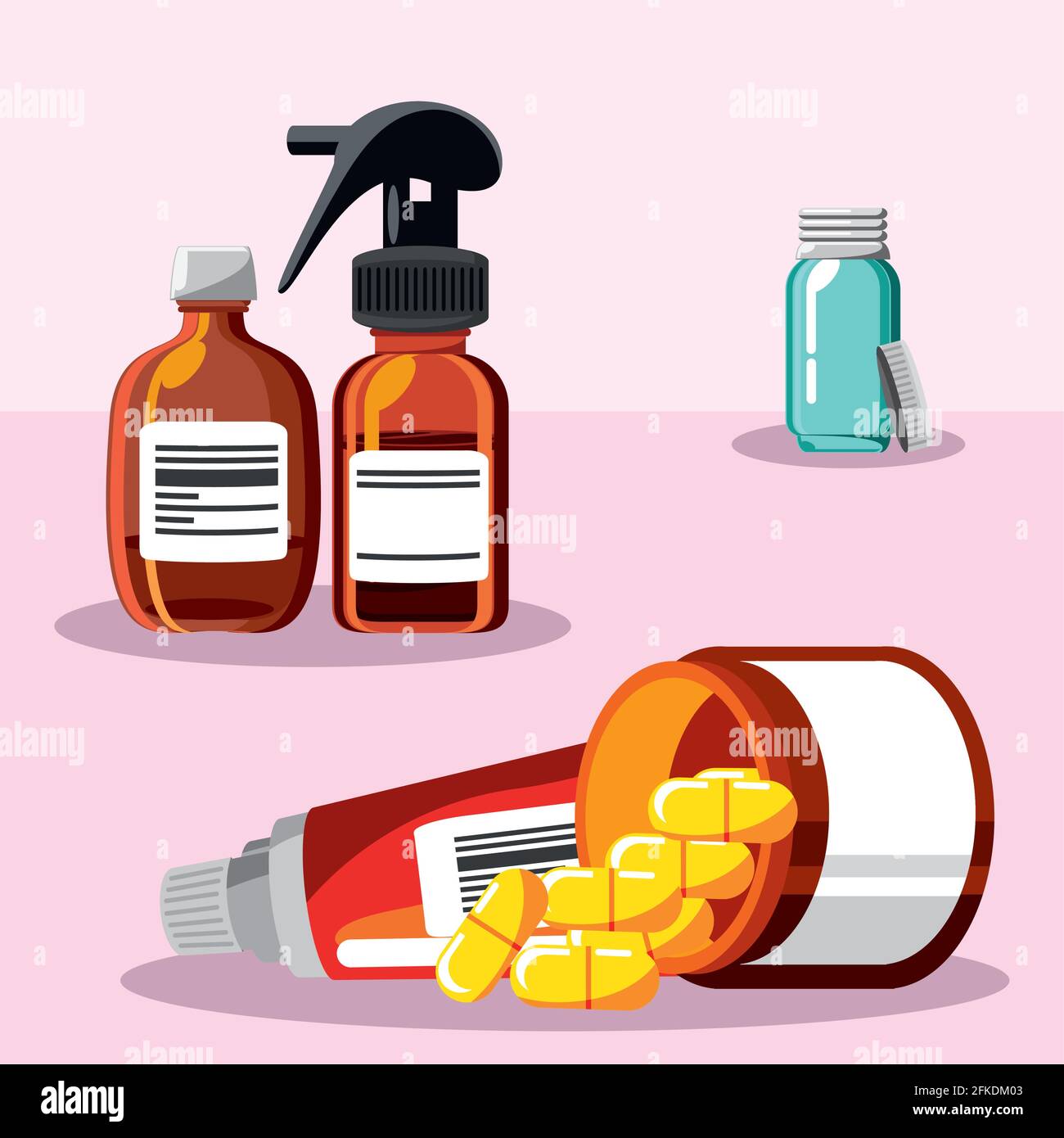 Cold medication capsules Stock Vector Images - Alamy