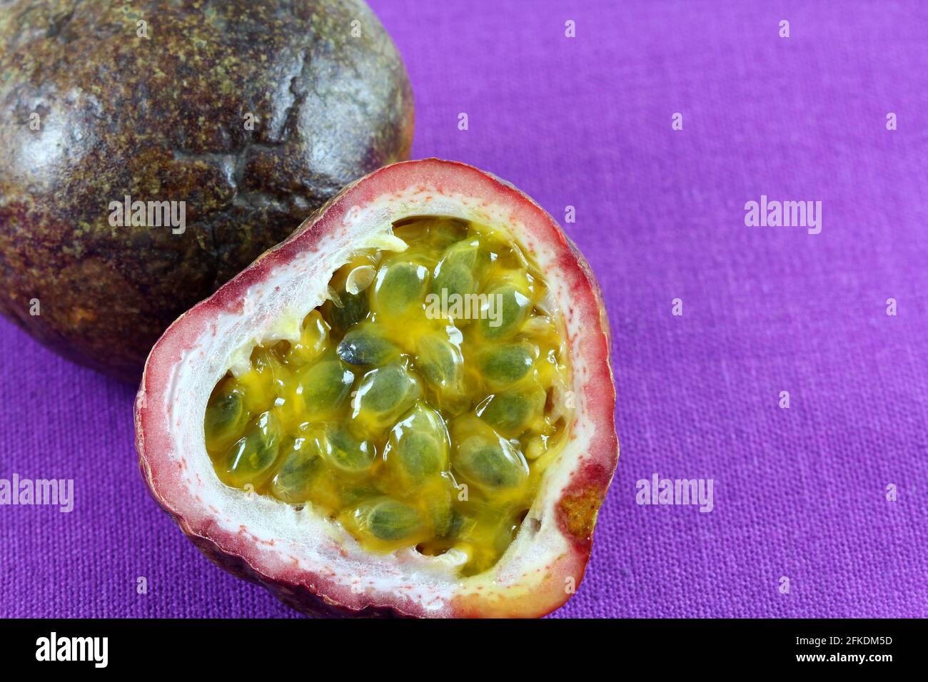 Closeup photography of Ripe and Juicy Granadilla Passion Fruit Stock ...