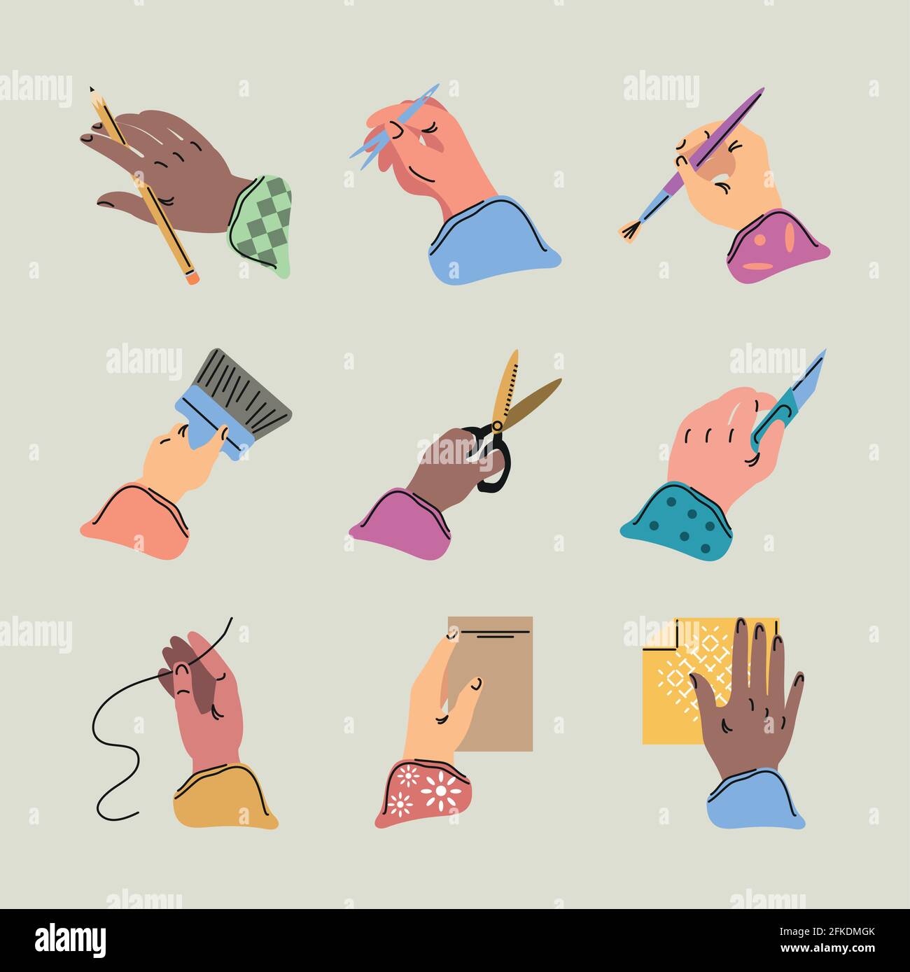 Hand painting diy Stock Vector Images - Alamy