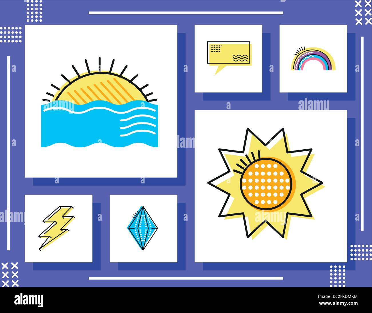 memphis decoration set Stock Vector Image & Art - Alamy