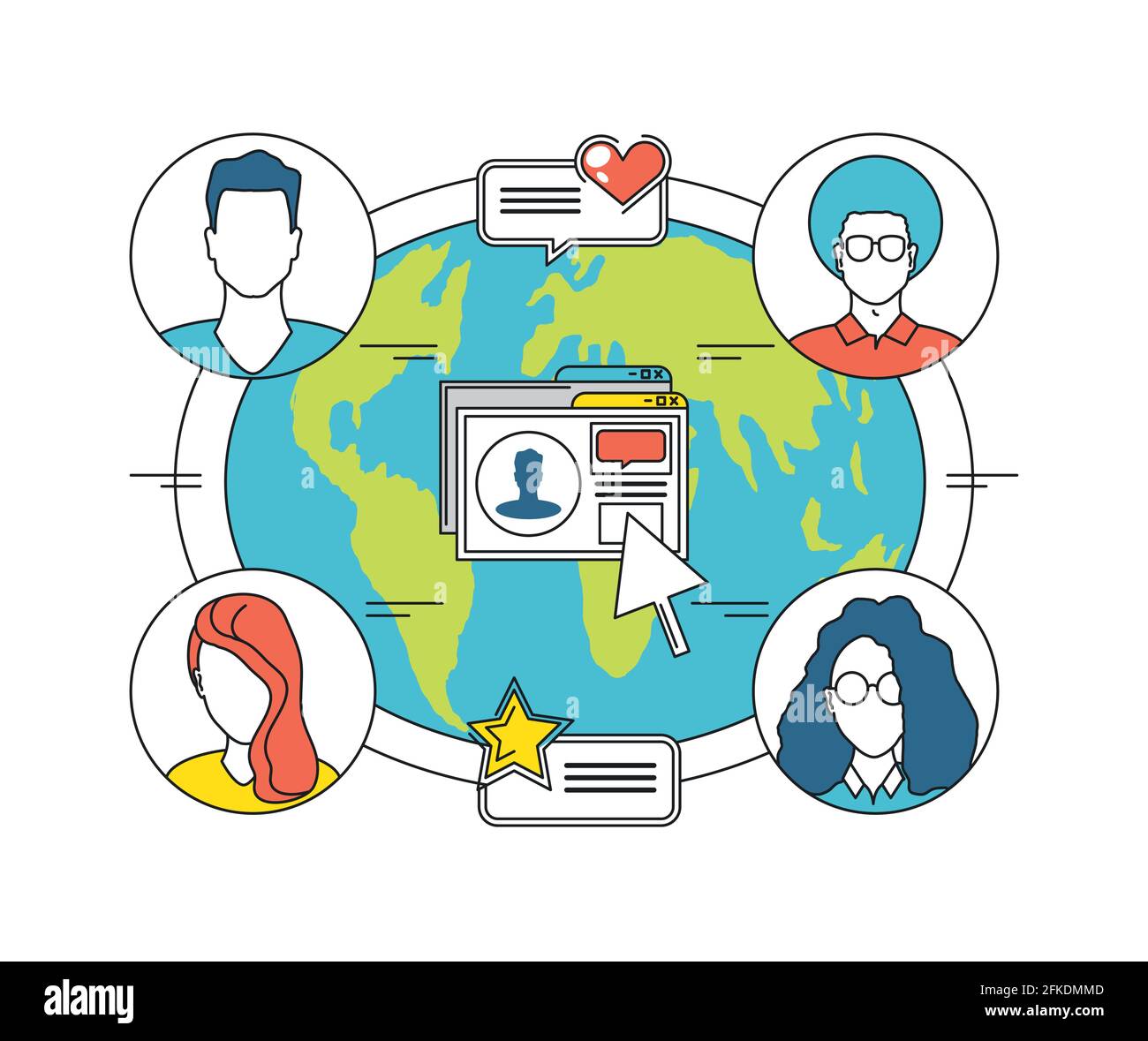 social media people Stock Vector Image & Art - Alamy