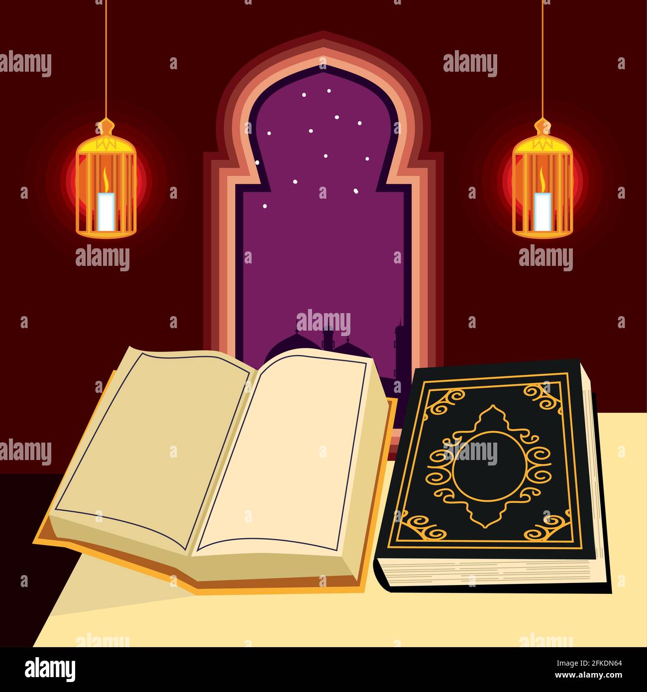 Quran holy book islam in Stock Vector Images - Alamy