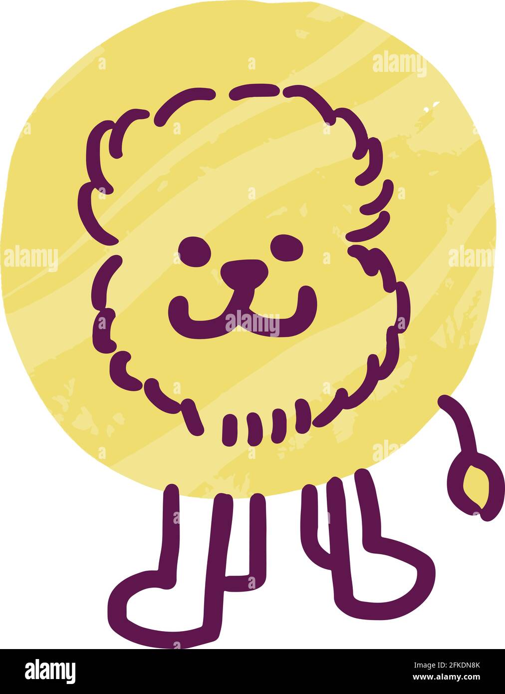 Lion doodle hi-res stock photography and images - Alamy