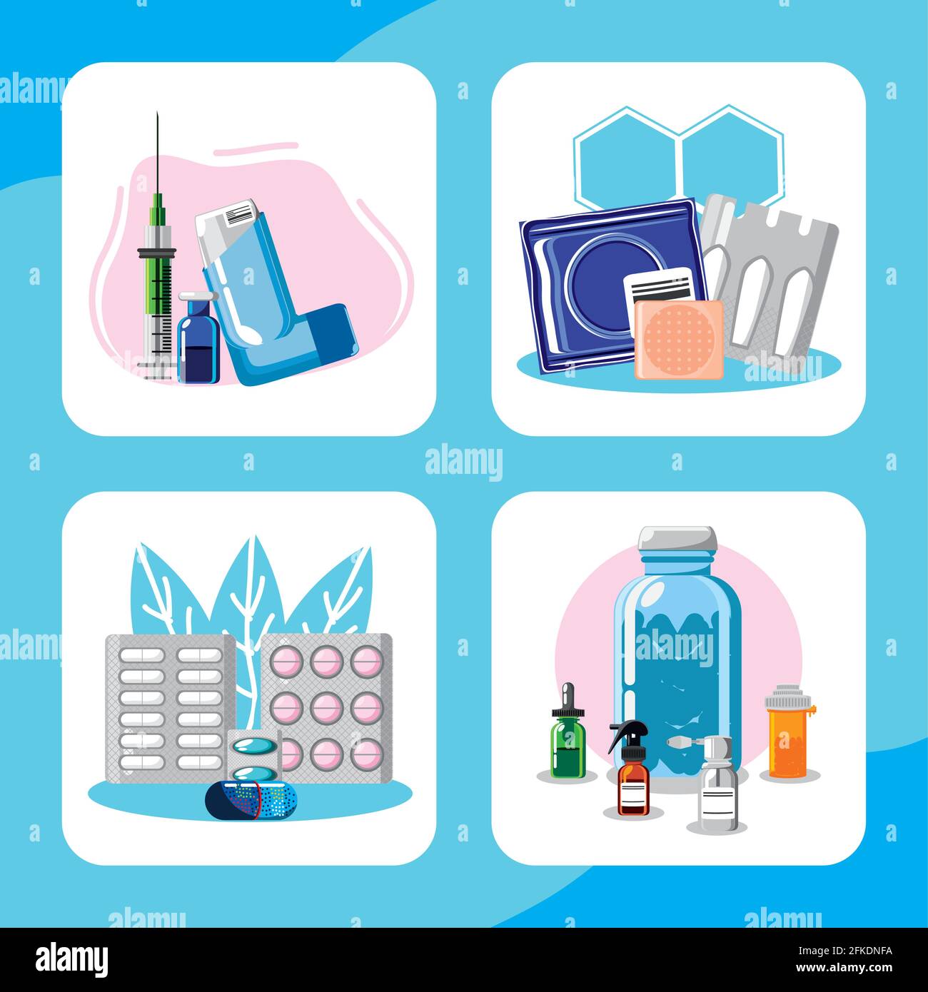 Capsules in blister medical Stock Vector Images - Alamy