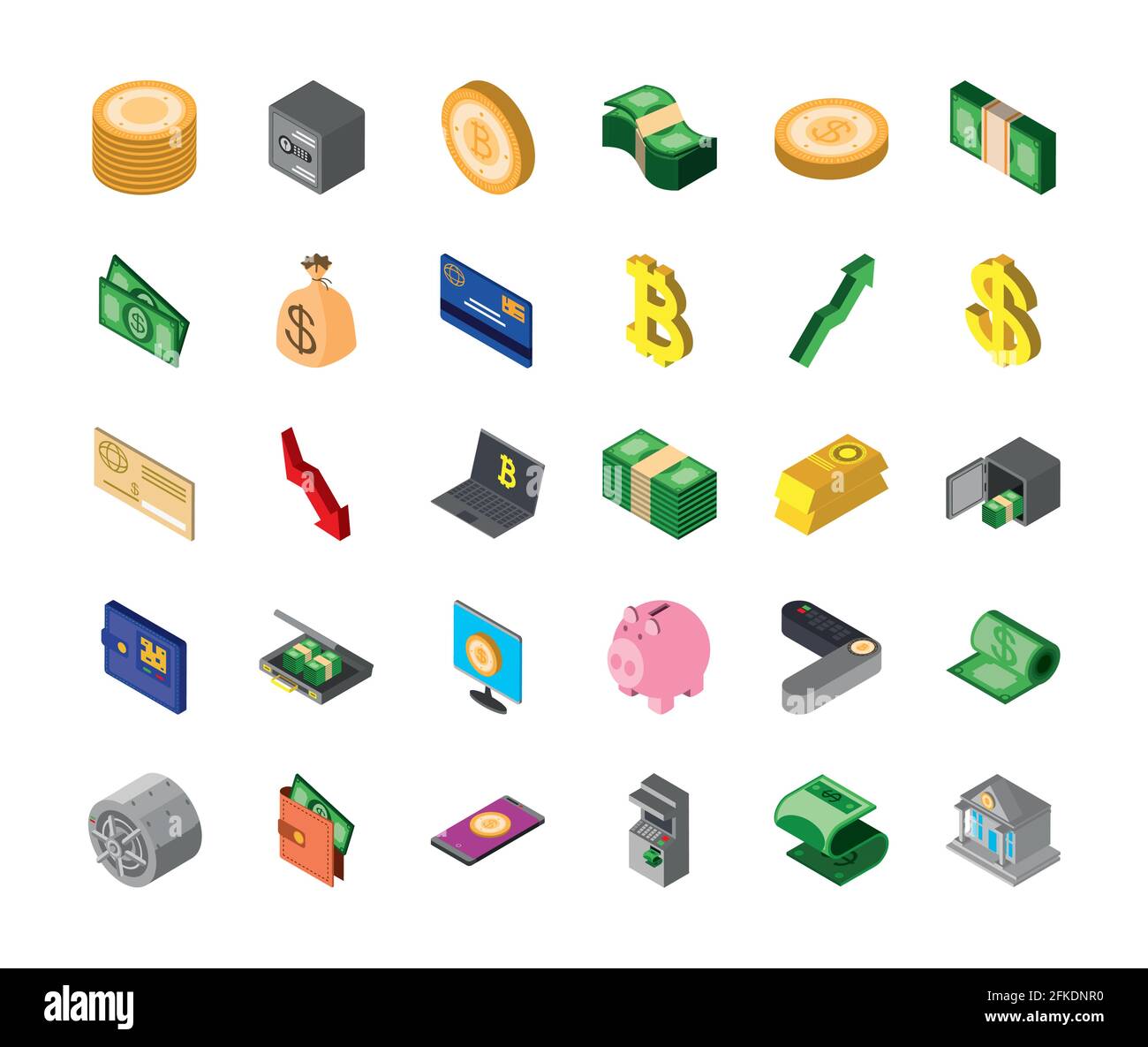 money set isometric Stock Vector Image & Art - Alamy