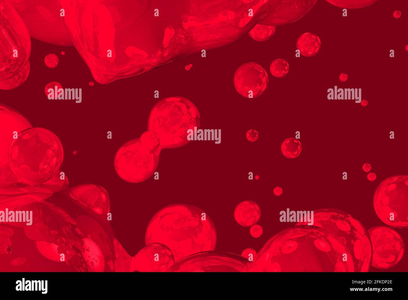 red soap shiny and glossy bubbles or liquid abstract gradient ...