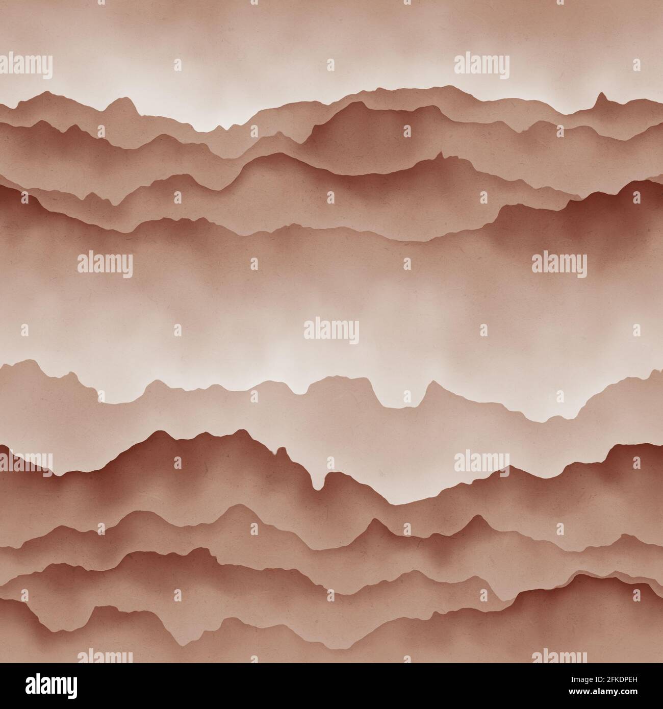 Seamless terracotta colored mountain landscape pattern for print Stock ...