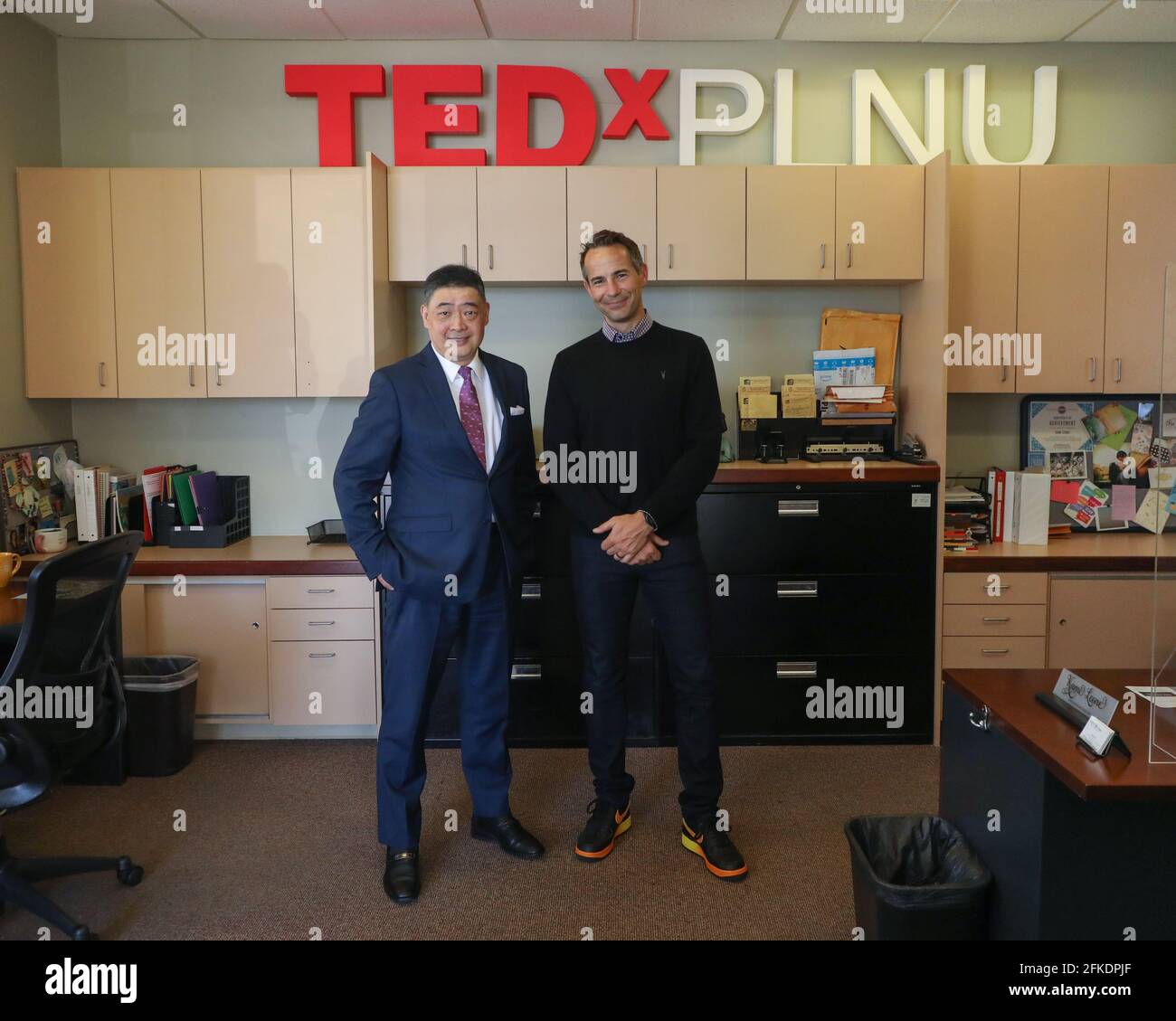 San Diego, California, USA. 29th April, 2021. TV host Joey Zhou and ...