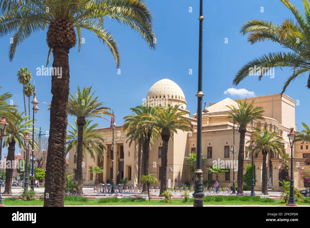 Royal Theatre Building, sunlit, Marrakech, Morocco Stock Photo - Alamy
